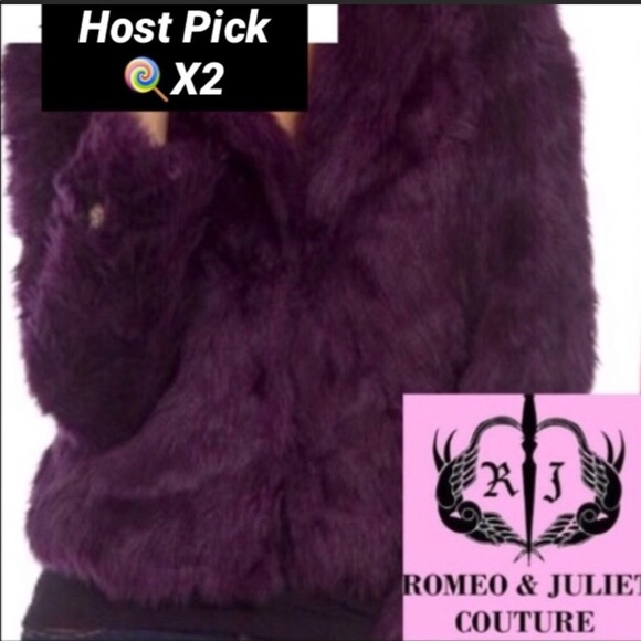 Romeo & Juliet Couture | Jackets & Coats | Romeo Juliet Couture Faux Fur Coat Eggplant | Poshmark